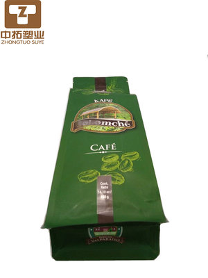 Ten Color Printing Ziplock Mylar Packaging Coffee Bags , Brown Paper Custom Coffee Bags