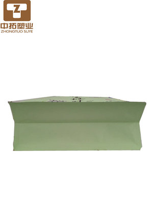 Peak Green Tea Bags Packaging Stand Up Aluminum Foil Jasmine Pouch / Matt Material Eight Side Seal Green Tea Bag