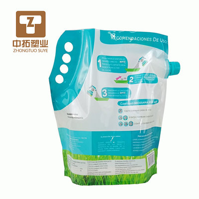 stand up cat litter bag with nozzle and handle