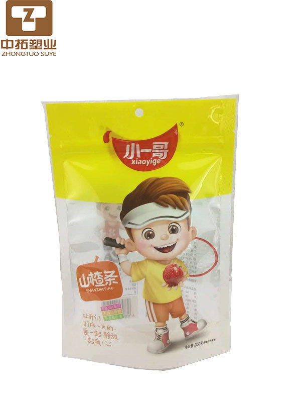 Printing Ziplock Mylar Packaging Stand Up Zipper Hawthorn Bags /Kraft Paple Custom Hawthorn Snack Food Bags