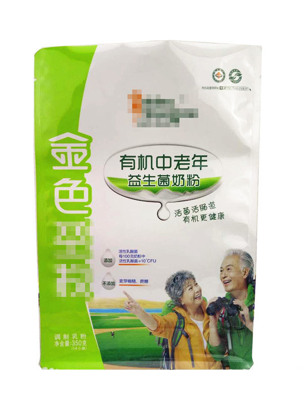Printing Eight Side Seal Health Care Bags , Special For The Elderly Calcium Milk Powder Packgaing Bag Customization