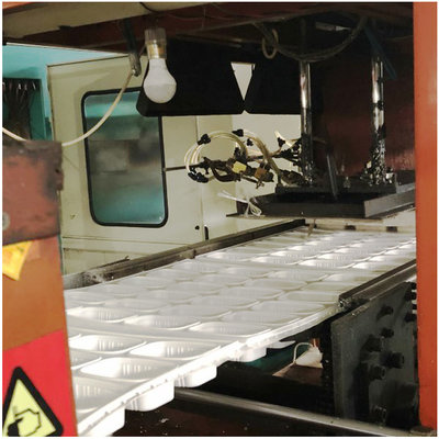 Transparent rigid HIPS PS sheet for thermoforming and vacuum forming
