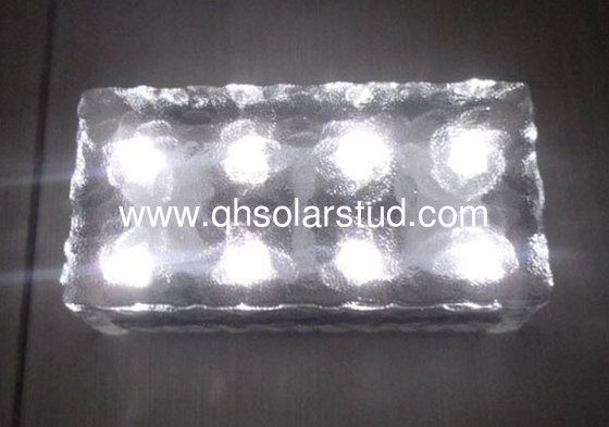Outdoor Garden IP68 Waterproof Solar LED Frosted Glass Ice Cube Brick Light LED Brick Paver Light supplier