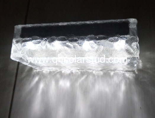 Outdoor Garden IP68 Waterproof Solar LED Frosted Glass Ice Cube Brick Light LED Brick Paver Light supplier