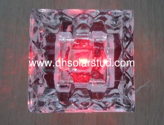 CE RoHS Approved IP68 Waterproof Solar Powered Glass Ice Brick Lights For Underground Paver Pool Garden supplier