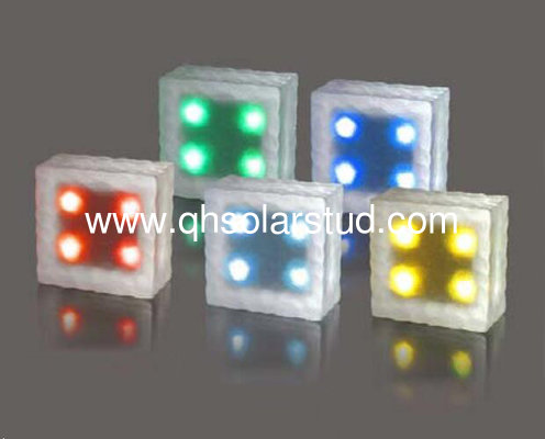 CE&ROHS Frosted Waterproof Glass Led Ice Brick Paver 10 x10cm Solar Pathway Garden Light With 14 Months Guarantee Period supplier