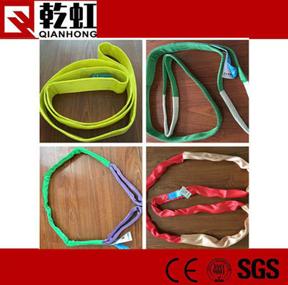 Heavy duty eye to eye shape 5ton 6meter Red color  polyester lifting webbing sling