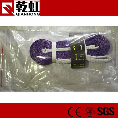 Heavy duty eye to eye shape 5ton 6meter Red color  polyester lifting webbing sling