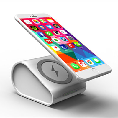 Unique Design QI Standard Wireless Power Bank/Wireless Charger with 10000mAh Power Bank