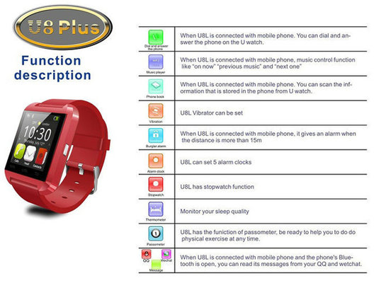 new Smart buletooth U watch U8 plus smart watch for Android & ios system,smart watch