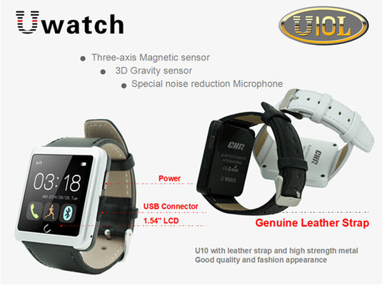 2015 new U10L IPS HD LCD Screen waterproof smart watch for android & IOS /smart watch