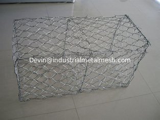 China 80x60 Hexagonal Gabion Basket / PVC coated gabion box / gabion basket price supplier