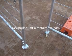 China AS 4687 standard 2400x2100mm temporary fencing with concrete block and clamps for New Zealand supplier