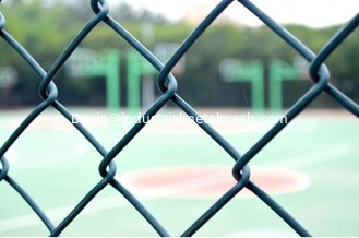 China Chain Link Fence Mesh, 50 ft Rolls, Vinyl Coated, Black, Green and White supplier