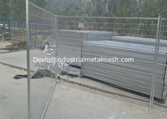China yellow green 6ft x 10ft 8ft x 10ft canada temporary fence with base plate for Canada & America Market supplier