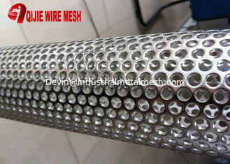 China Stainless Steel Perforated Water Filter Pipe with Round Holes 3 / 4 '' Size supplier