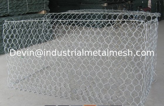 Hexagonal Stone Cage / Hexagonal Wire Mesh Fence / Hexagonal Gabion Basket supplier