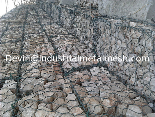 Hot sale Galvanized pvc coated gabion box/gabion making machines/gabion basket 2m x 1m x 1m supplier