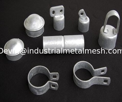 ASTM A392 standard chain link fence accessories, brace bands | post cap | sleeves | tension bar supplier