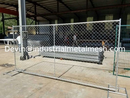 AS 1725-2010 GALVANIZED STEEL TEMPORARY FENCE PANELS CHAIN LINK FABRIC SECURITY FENCES AND GATES supplier