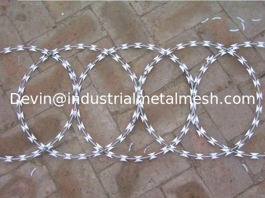 Hot dipped galvanized razor wire mesh with 980mm outer diameter supplier