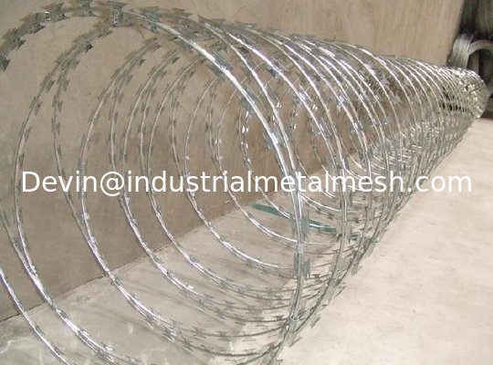 Hot dipped galvanized razor wire mesh with 980mm outer diameter supplier