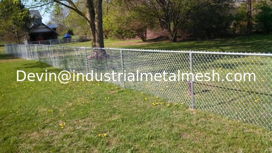 Various Size 9gauge steel wire PVC Chain Link fence roll for Football Field Fence supplier
