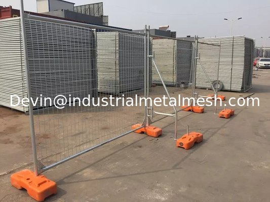 2.4x2.1m temporary fence panel with Concrete feet Clamps and Braces for New zealand supplier