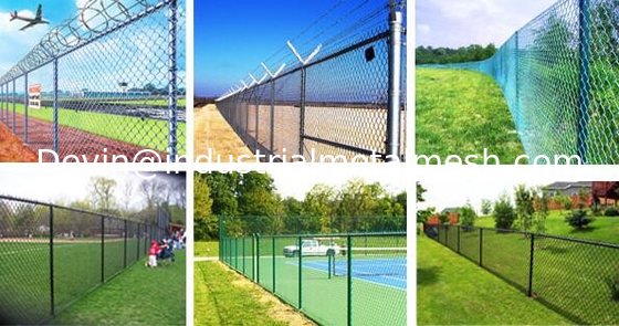PVC coated /Hot dipped galvanized chain link fence supplier