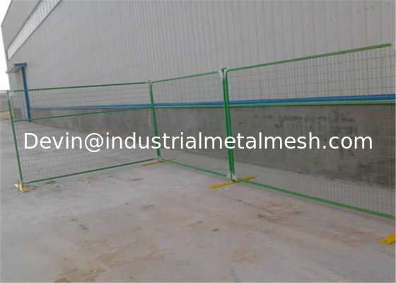 yellow green 6ft x 10ft 8ft x 10ft canada temporary fence with base plate for Canada & America Market supplier