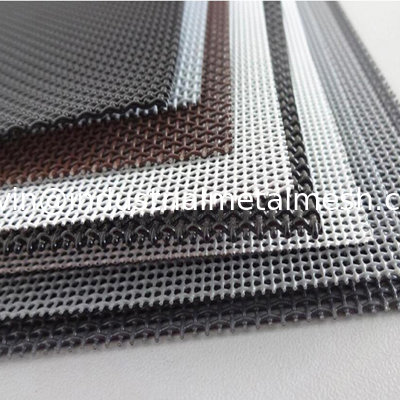 Ultra Fine 10 mesh * 0.9mm wire black powder coated galvanized window screen for Airproof supplier