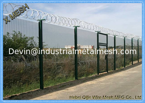 Powder coated galvanized steel hith security welded wire mesh 358 fence / 358 Anti-Climb Security welded wire mesh Fenci supplier