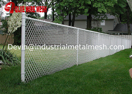 China Manufacturers White Chain Link Fence Rolls With Low Prices supplier
