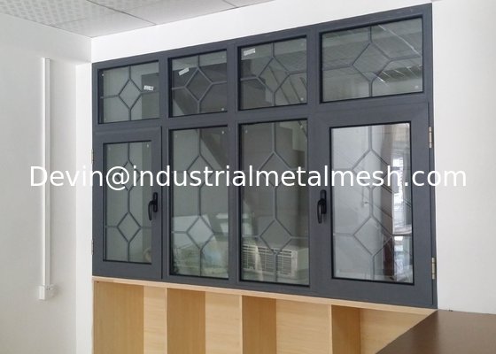 Black Powder Coated Commercial Window Screen Bulletproof For Security Window Screen supplier