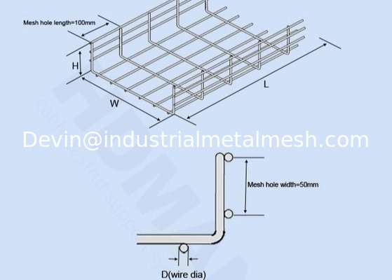 Hot dipped Galvanized Welded Wire Mesh Basket Cable Tray supplier