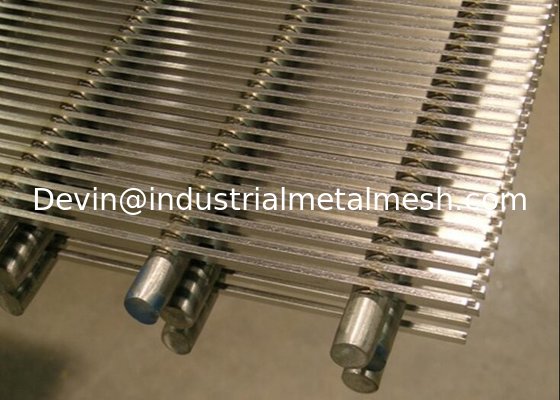 Johnson Screen Mesh,Stainless Steel Vibrating Conveyor Wedge Wire Screen Flat Panel With Rectangular Support Rods supplier
