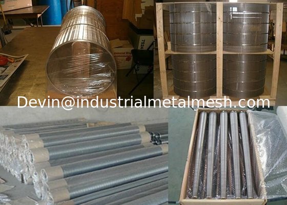 Johnson Screen Mesh,Stainless Steel Vibrating Conveyor Wedge Wire Screen Flat Panel With Rectangular Support Rods supplier