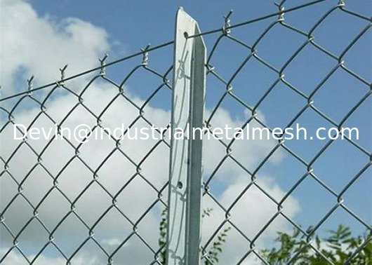 Australia Standard   6ft X 50ft 50x50mm Opening 9gauge PVC Coated Steel Wire Chain Link Fence For Airport Fence supplier