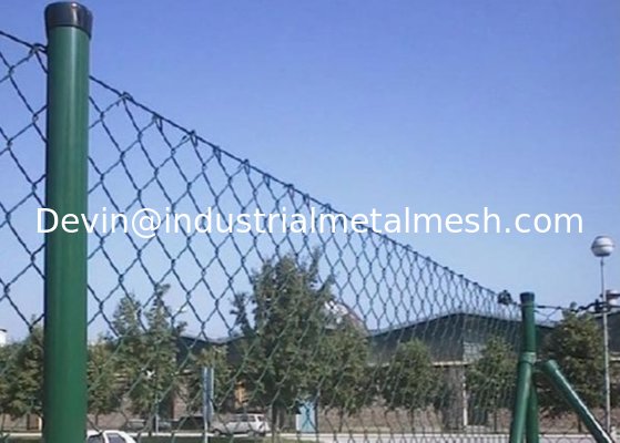 Galvanized Iron Wire Material-Pvc Coated Chain Link Fence Type Sports Field Fence supplier
