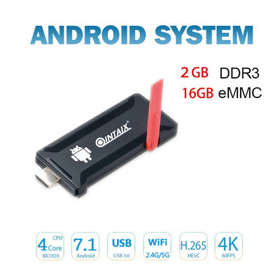 QINTAIX Rk3328 Android mini TV stick Digital Signage solution player Support Rotation touch panel customized FW support