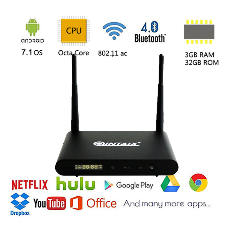 QINTAIX Q912 Tv box 2G 16G/3G+32G Android 6.0/7.1 Amlogic S912 Octa Core 4K Smart TV Box