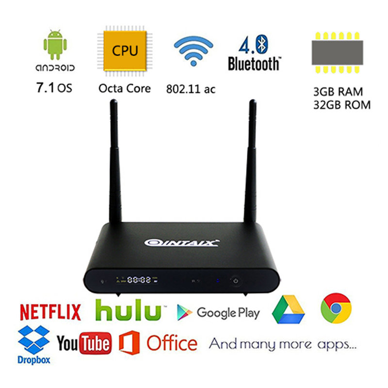 2020 Newest Internet OTT TV Box QINTAIX Digital Signage 3gb 32gb Amlogic S912 4K android tv box full hd
