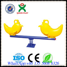 China Park equipment outdoor kids seesaw/Attractive Kids Plastic Outdoor Seesaw for Kids QX-096C supplier