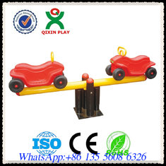 China Kindergarten Playground Padding Used Kids Seesaw for Sale / Car Type Baby Seesaw QX-096F supplier