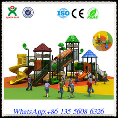 China Plastic outdoor playground slides for sale factory, kids slides for playground outdoor supplier