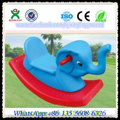 China Fun Plastic Elephant Shape Build-Up Rocking Horse Games Horse for Park Items QX-155F supplier