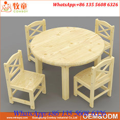 China Kids school furniture wooden children's school square table and chairs for sale supplier
