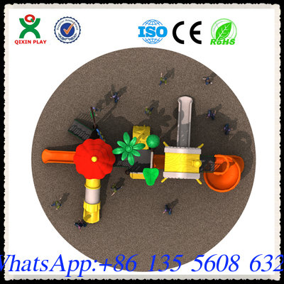 Children Playground With Spiral Slides and Climbing Frame QX-015B supplier
