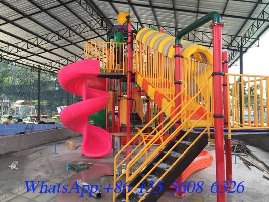 Children Water Park Slide Water Playground for Kids QX-079F supplier