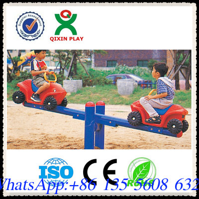 Park equipment outdoor kids seesaw/Attractive Kids Plastic Outdoor Seesaw for Kids QX-096C supplier